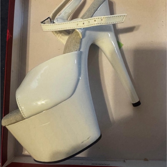 Pleaser | Shoes | Pleaser White Platform Heels | Poshmark